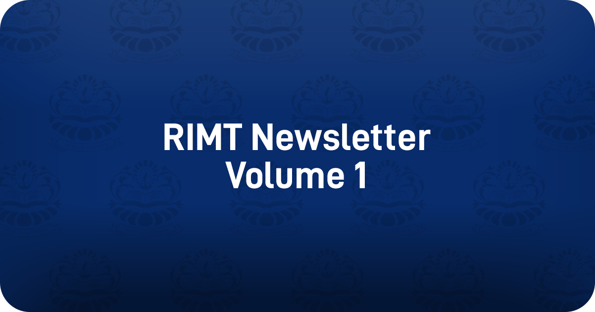 RIMT Newsletter - RIMT University